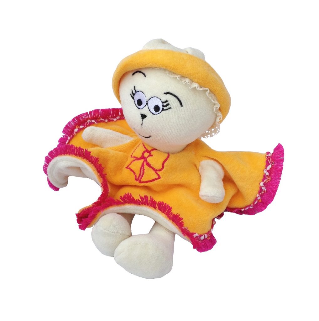 Poupée bio marionnette - doudou - coton bio -100% Made in France